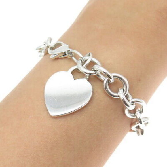 Jewelry | Tiffany Co 925 Sterling Silver Vintage Engravable Heart Tag ...